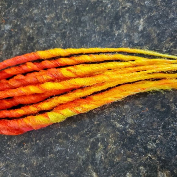 Damnation Hair | Hair | 5 Fire Flame Dreads Dreadlocks Hair Extension ...